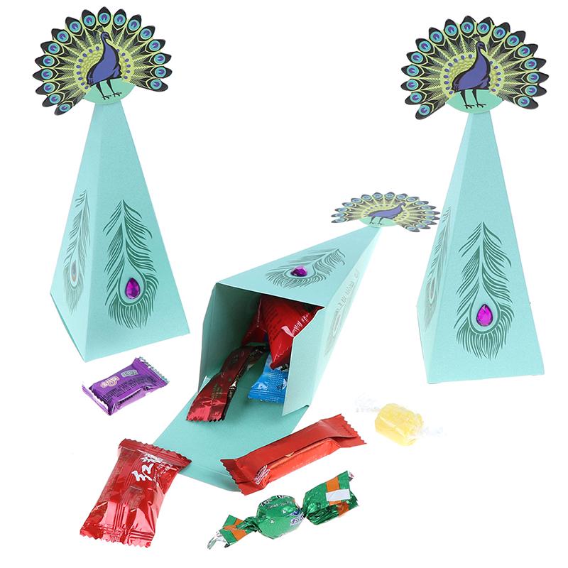 Buy 20Pcs Peacock Party Candy Boxes Peacock Theme Diy Gift Box Kids ...