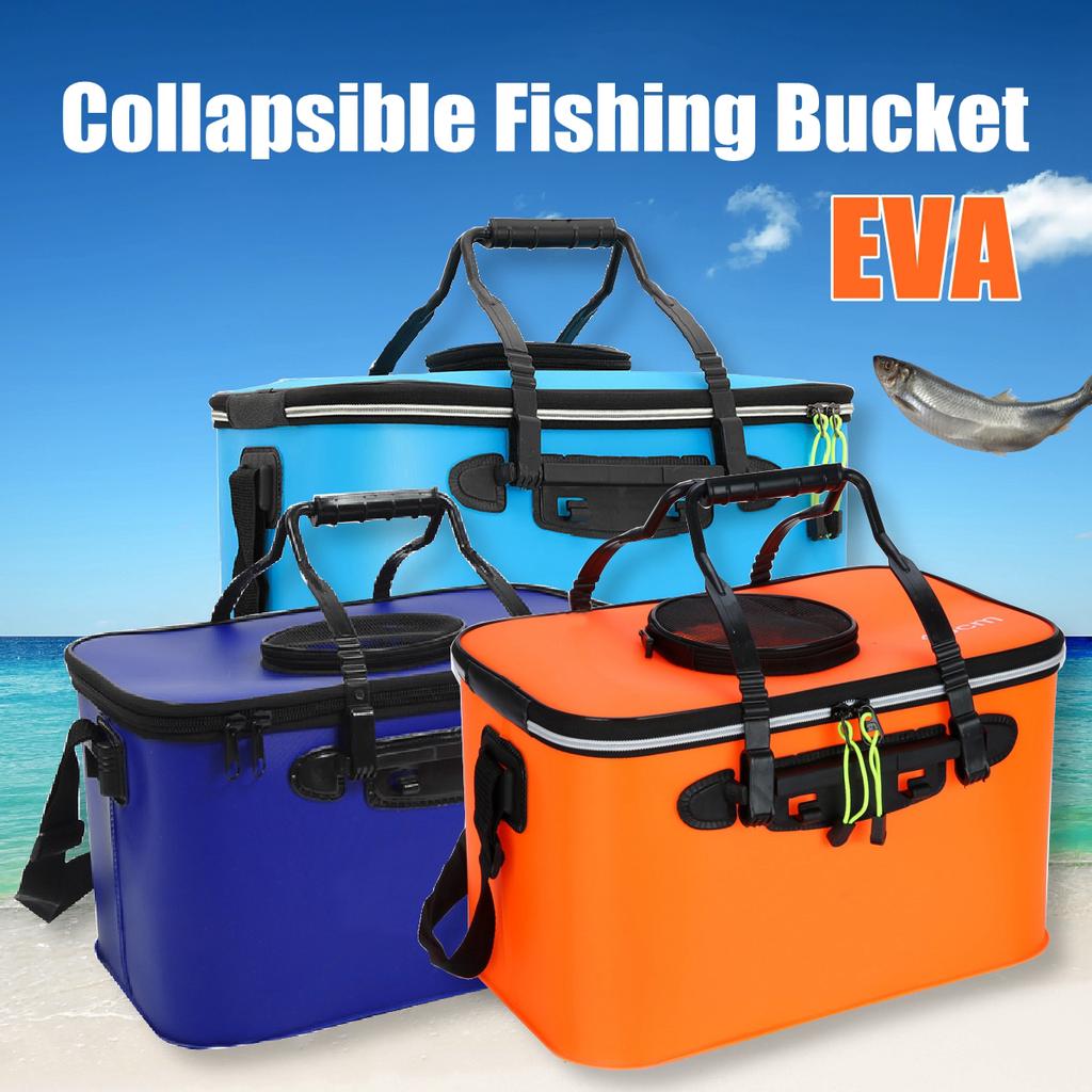 Collapsible portable fishing bag case EVA shockproof fishing rod ...