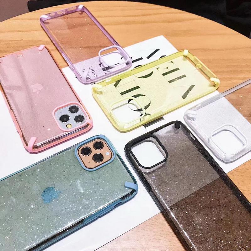 Buy Clear Glitter Phone Case Transparent Bling Powder Cases Soft TPU ...