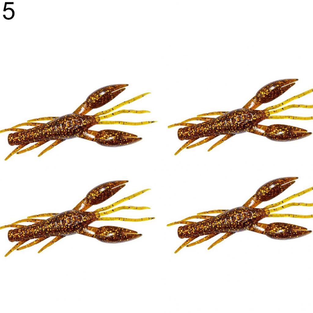 Buy 4Pcs 80mm Soft Silicone Small Hammer Shrimp Shape Fish Lures ...