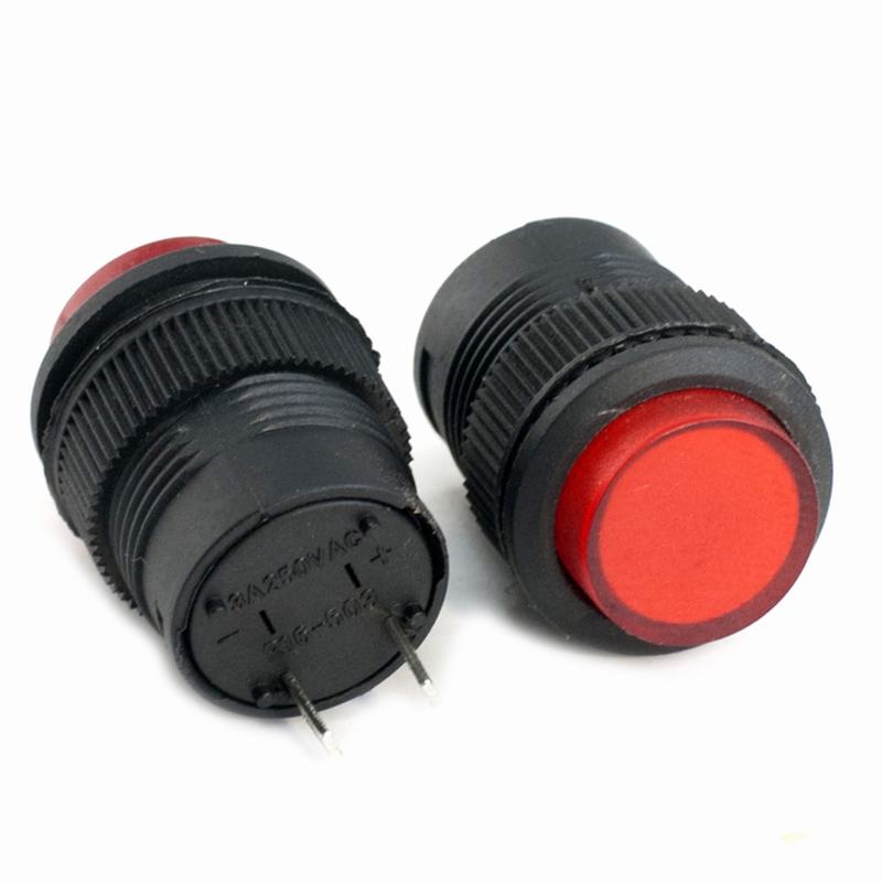 💰Kaufe R16-503AD Round 15A/250V Non-Locking Push Button Switch Non LED ...