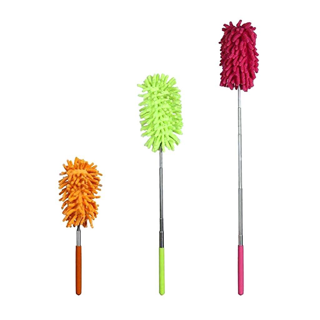 Buy 3 Set Microfiber Duster Dusting Brush with Extendable Pole Washable ...