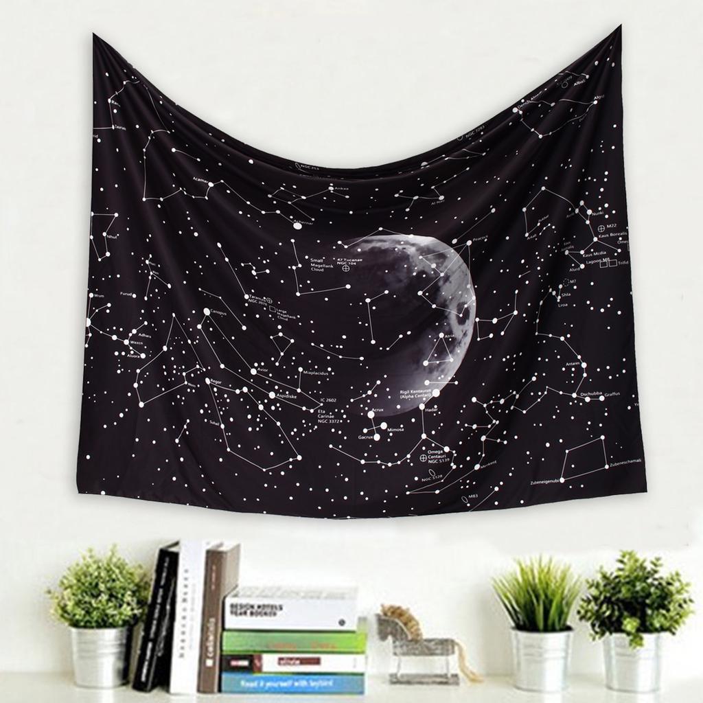 Buy Universe Galaxy Space Star Tapestry 12 Constellations Map Wall ...