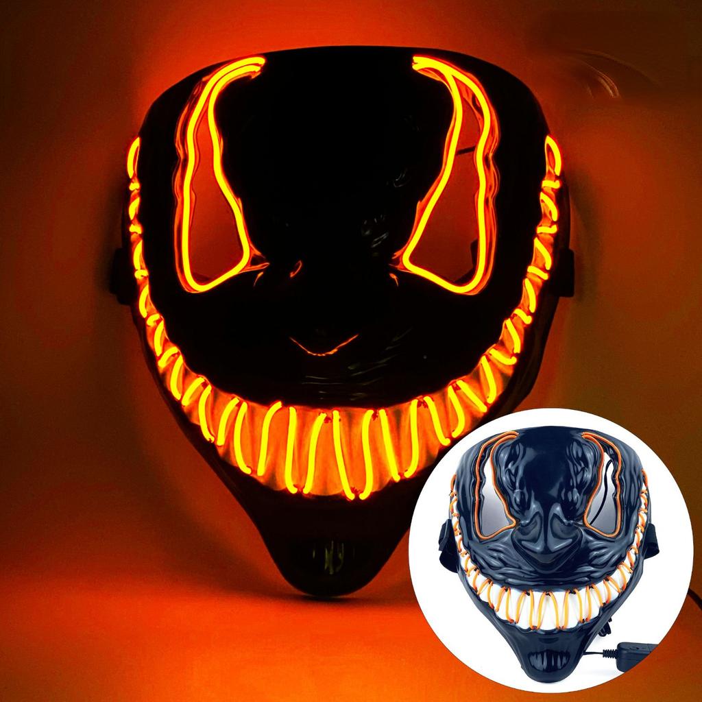 Halloween Clubbing Leuchten LED Maske Kostüm Rave Cosplay Party Purge ...