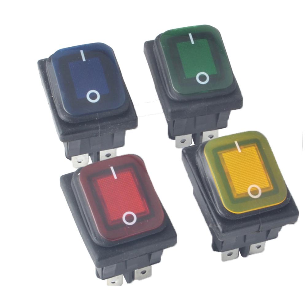 Buy Rocker Switch 16A/250V 20A/125V AC Heavy Duty 4p DPST Sealed ...