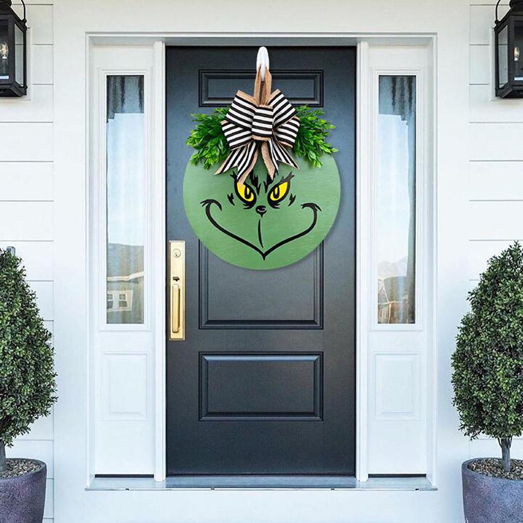 💰Kaufe Weihnachten Haustür Dekor TürKranz Home Decor Frohe Weihnachten ...