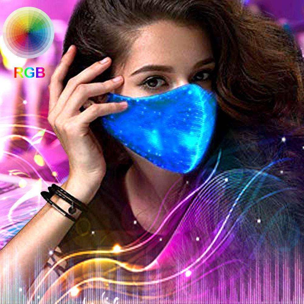 Buy LED Rave Mask Light Up LED Dust Mask Glow 7 Color Rechargeable ...