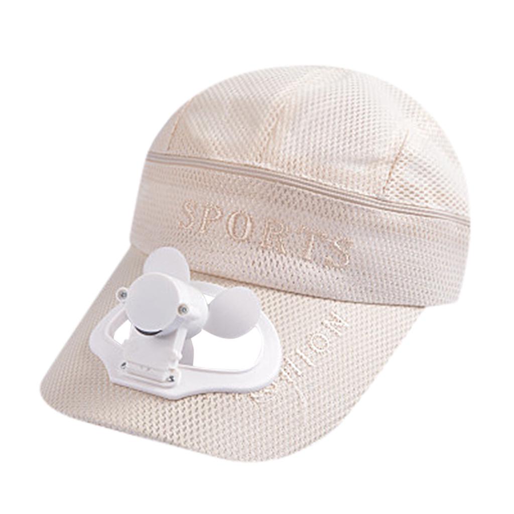 Buy Unisex Camping Hiking Peaked Cap Fan Baseball Hat Cooling USB ...