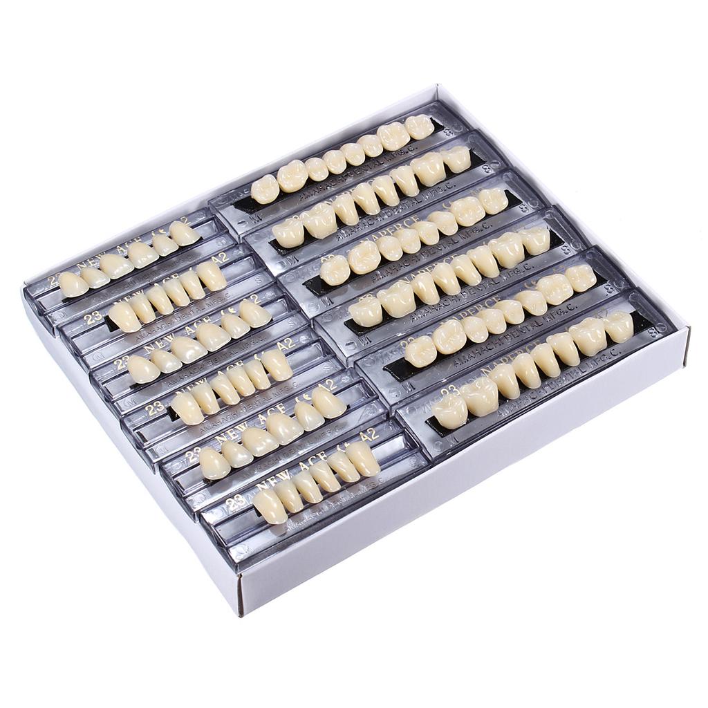 Buy Lot X 3 Full set Dental Acrylic Teeth ACRY ROCK RUTHINIUM shade A2 ...