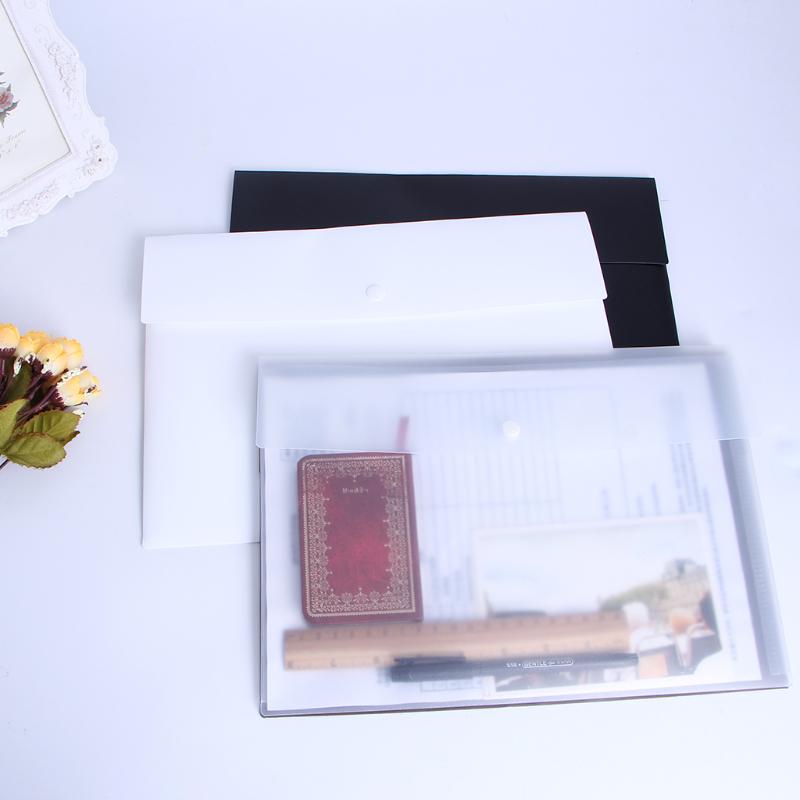 Buy A4 Size Portable PP Plastic Envelope File Waterproof Storage Bag ...