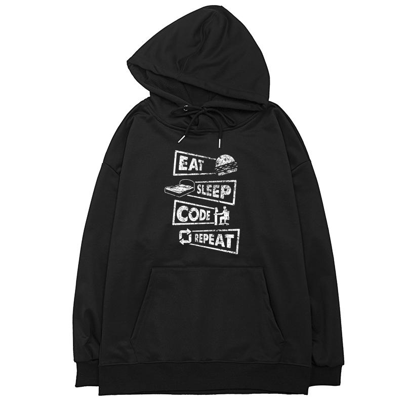 Buy Code Funny Coder Program Developers Printed Black Autumn And Winter ...