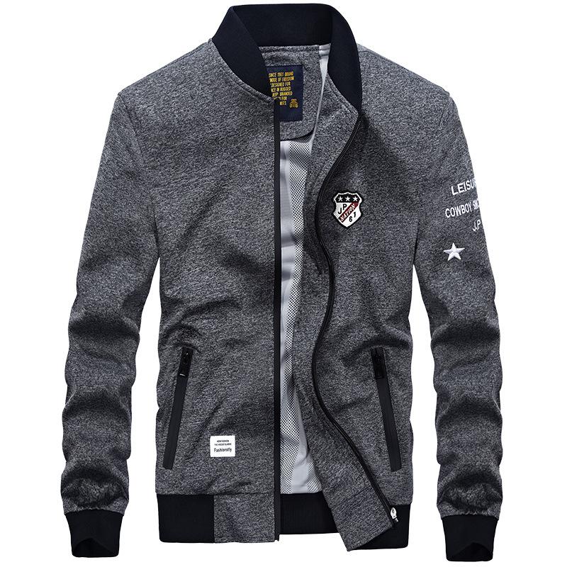 Buy Men's Jacket Spring and Autumn New Slim Casual Large Size Jacket ...