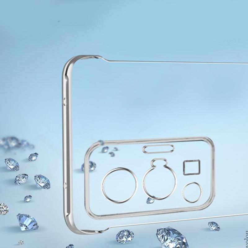Buy Plating Frameless Clear Ultra Thin Phone Case for VIVO X70 X60 X50 ...