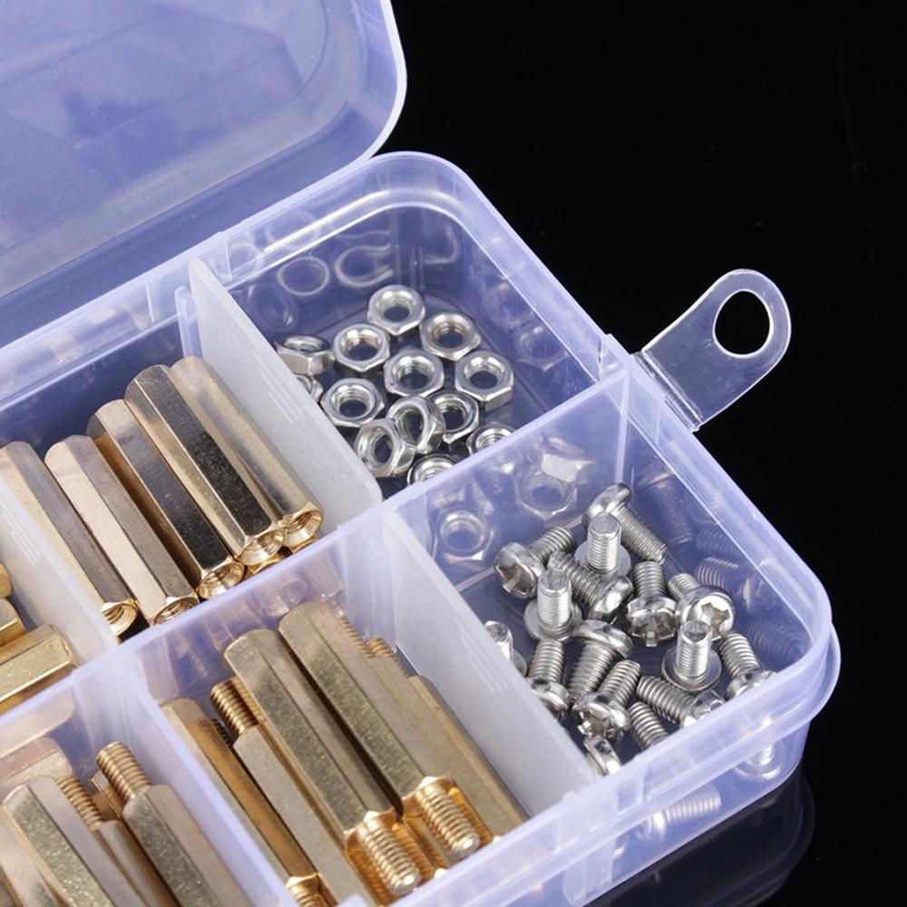 120pcs M3 PCB Hex Male Female Threaded Brass Standoffs Long Screw Bolt ...