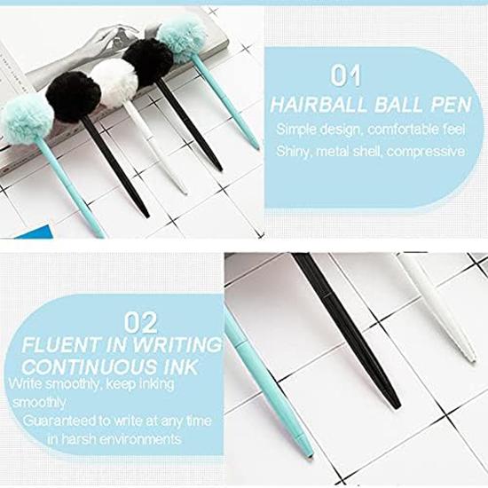 Cheap 1pcs Plush Pens,Cute Fluffy Ball Top Pens,gift Pen,Colorful ...