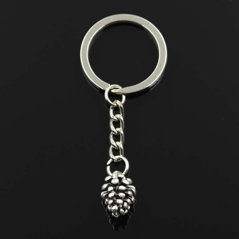 hroryn Keychain Men Car pine nut cone pineal fruit Pendant Metal Chain ...