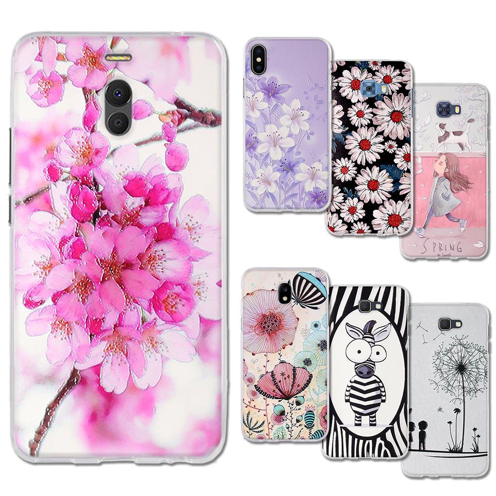 Buy Pretty Flower Pattern Silicone Soft Rubber TPU Clear Phone Case ...