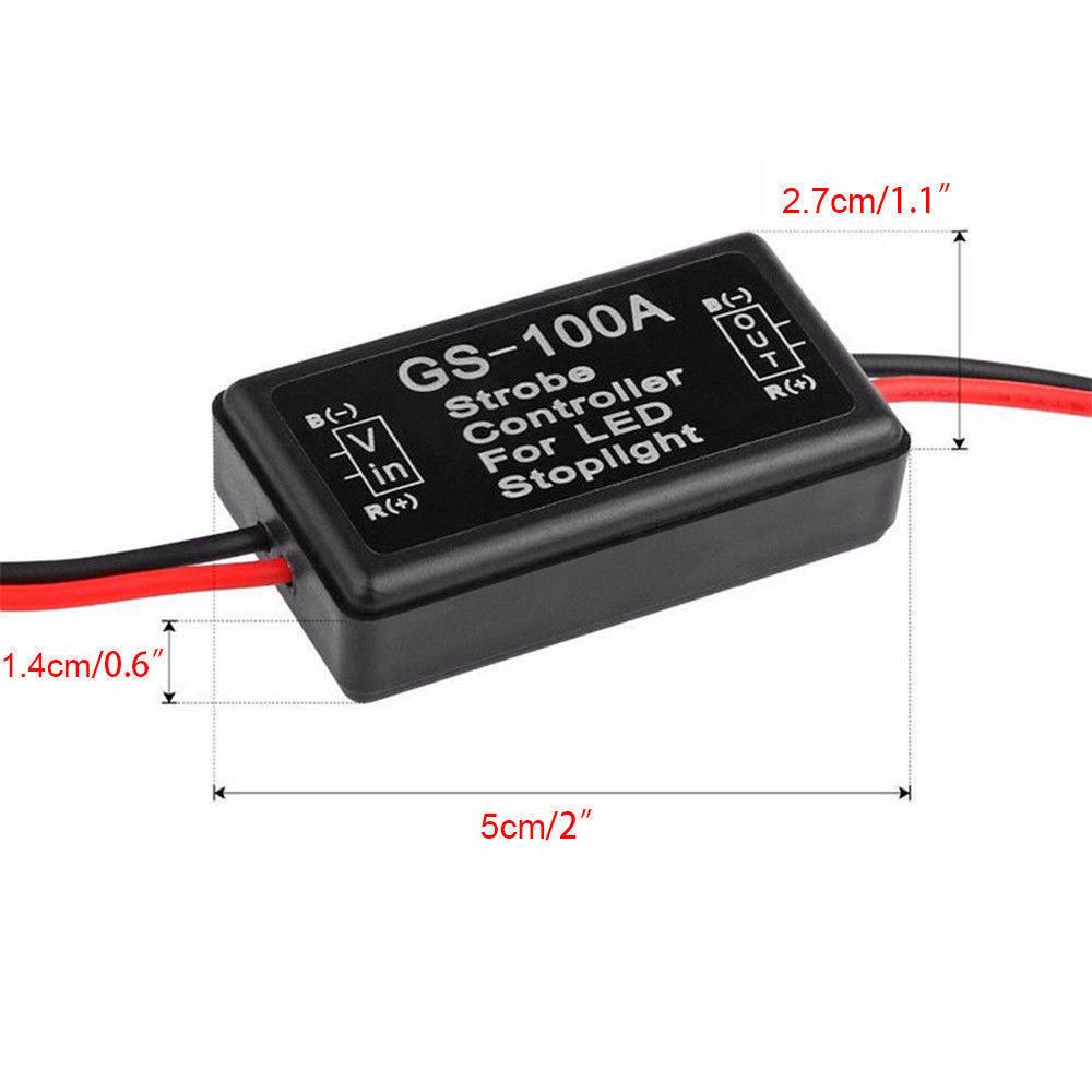 Buy 2PCS GS-100A LED Brake Stop Light Strobe Flash Module Controller Box Car Vehicle at ...
