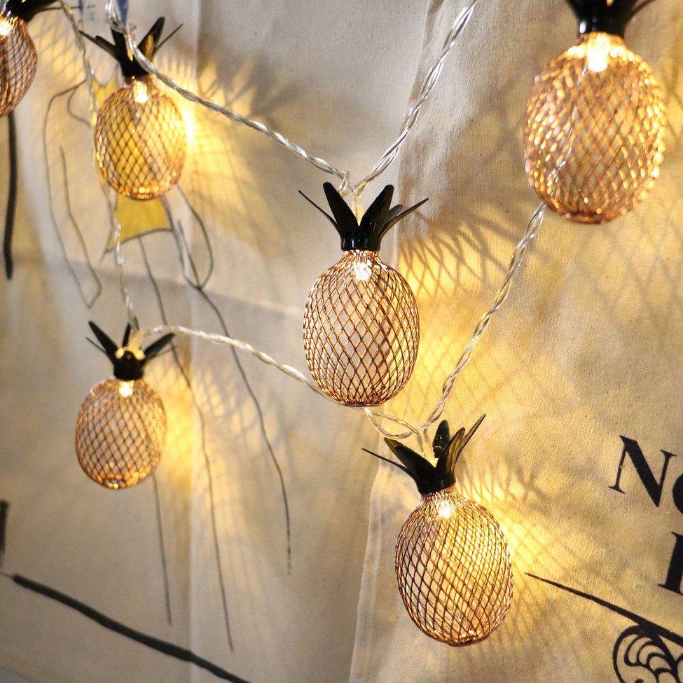 Buy 3M Retro Style Pineapple Shape Battery Operated LED Light String ...