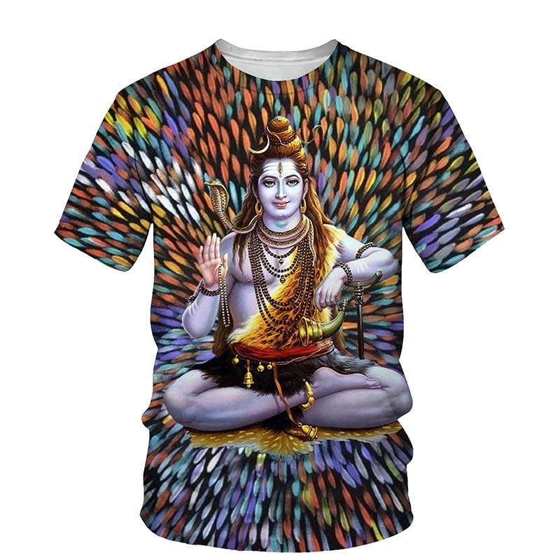 Buy Summer 3d Poshen Print Casual Unisex Short Sleeve T-shirt at ...