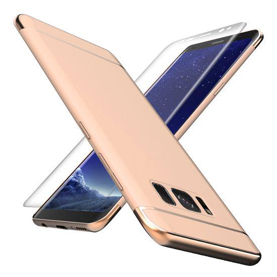 Challenge Hybrid 3IN1 Gold Line Cell Phone Case + 3D Bulletproof Film ...