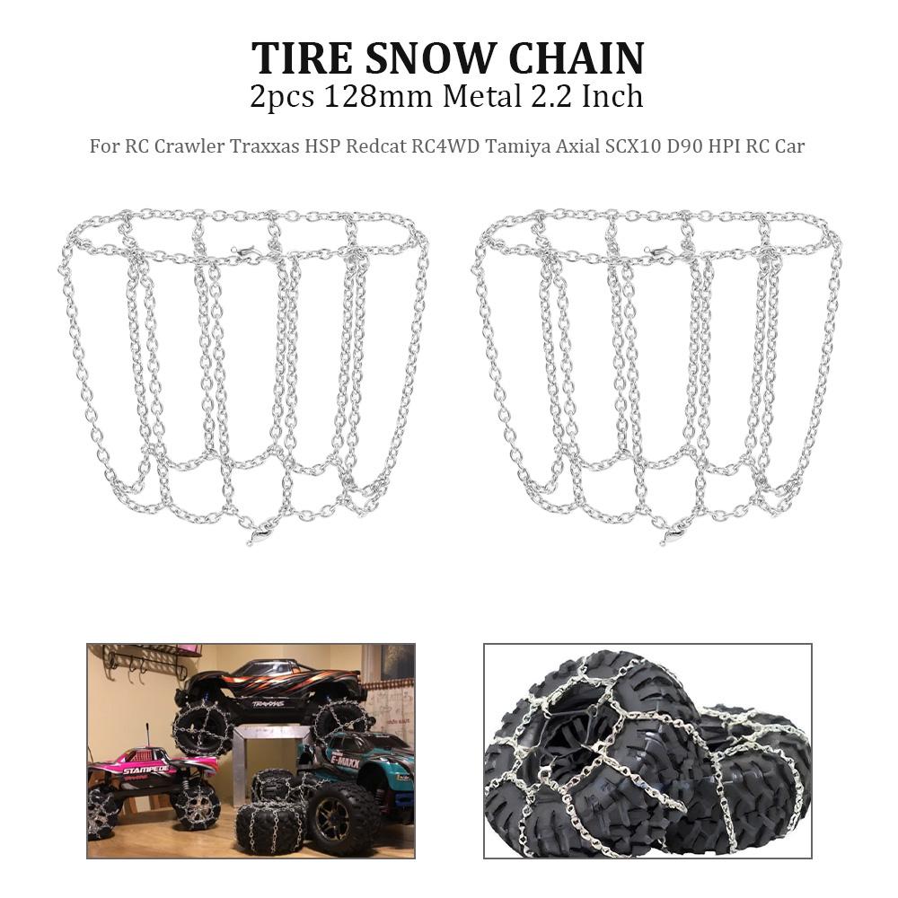 Buy 22 Inch Hub 128mm Tire Snow Chain AntiSkid Chain Metal for RC ...