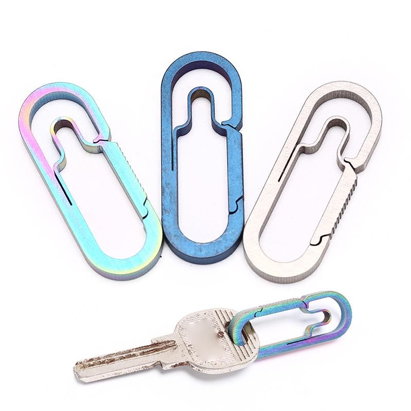 Buy 4Cm Titanium Alloy Outdoor Camping Carabiner Keychain Hanging ...