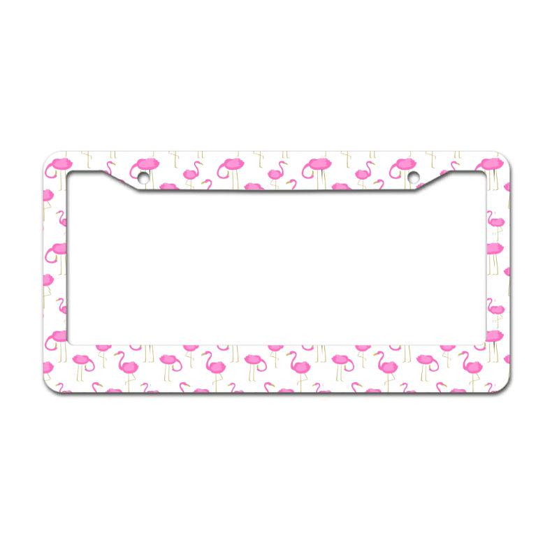Buy Peceeta Pink Flamingo License Plate Frame 2 Holes 1 Frame Matte ...