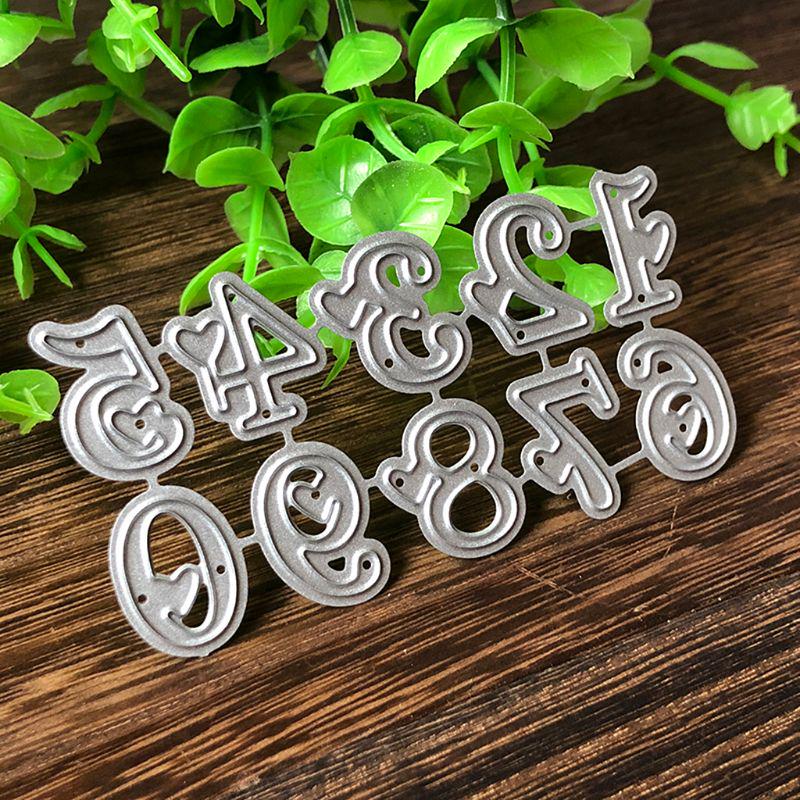 Buy Numbers Metal Cutting Dies Stencil DIY Scrapbooking Album Stamp ...