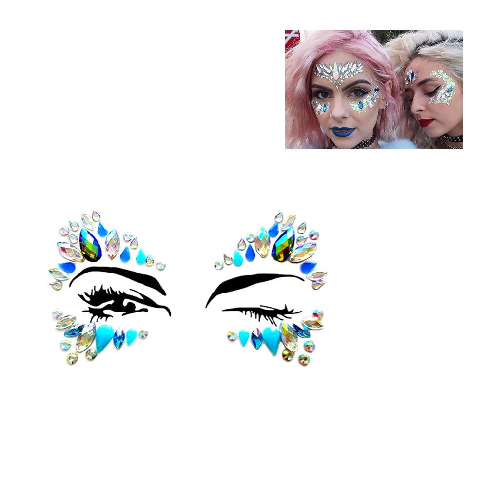 Buy Rhinestone Face Sticker Eye Stickers DIY Bindi Jewelry Super ...