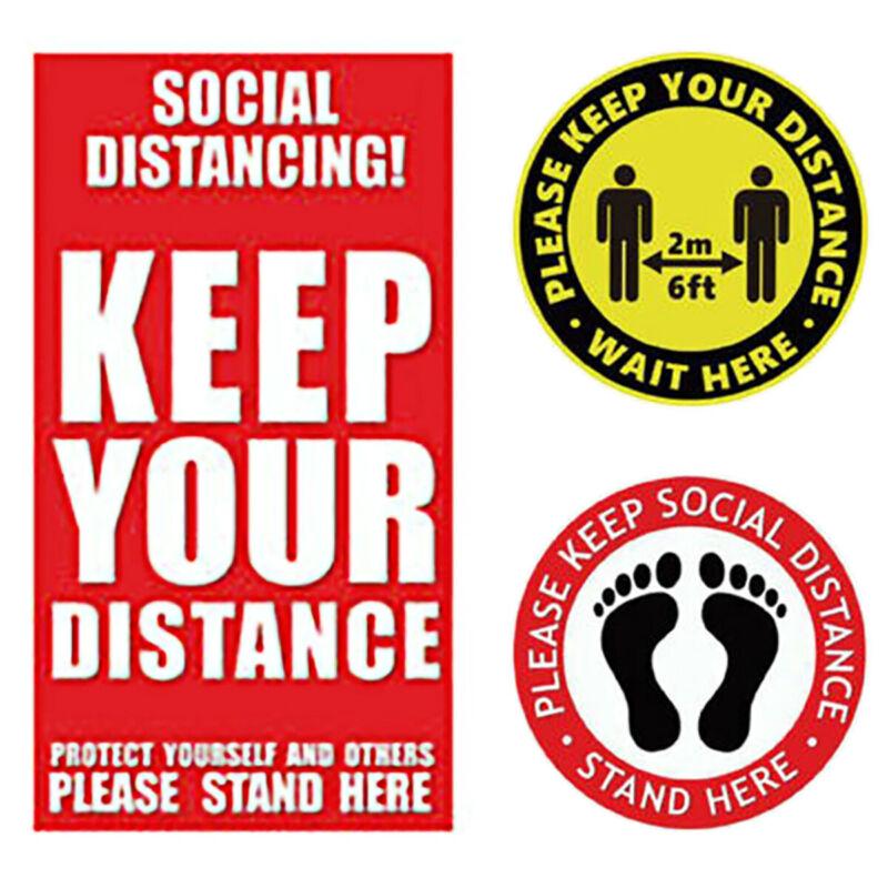 Business & Industrial Social Distance Floor Decals Stickers Keep Safe ...