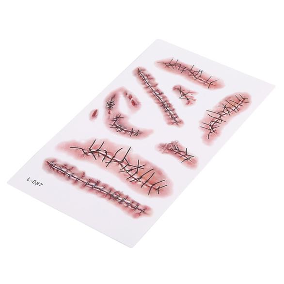 Buy Temporary Stitched Wound Tattoo Stickers Halloween Instant Stage ...
