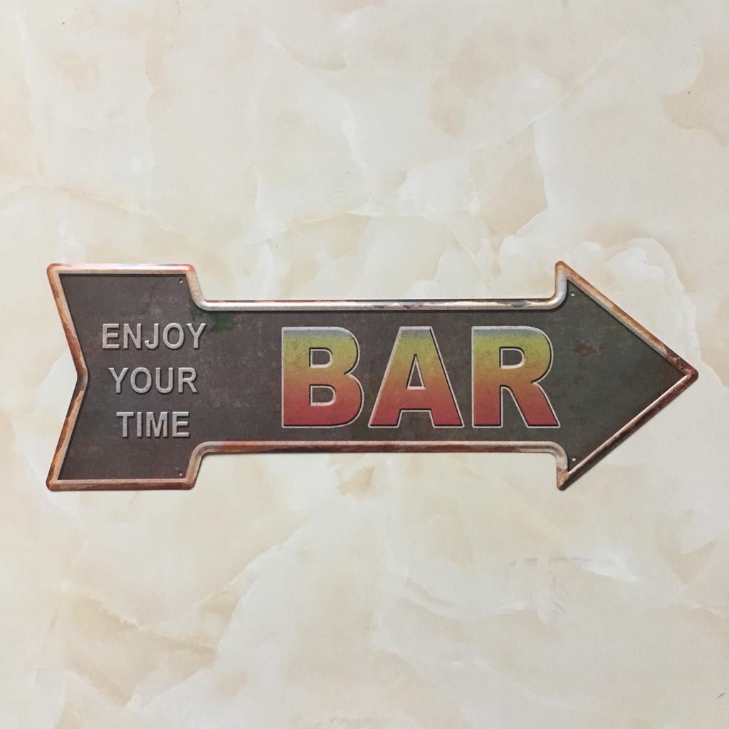 Buy Retro Style "Welcome" Coffee Cafe Arrow Shaped Cast Iron Painting ...