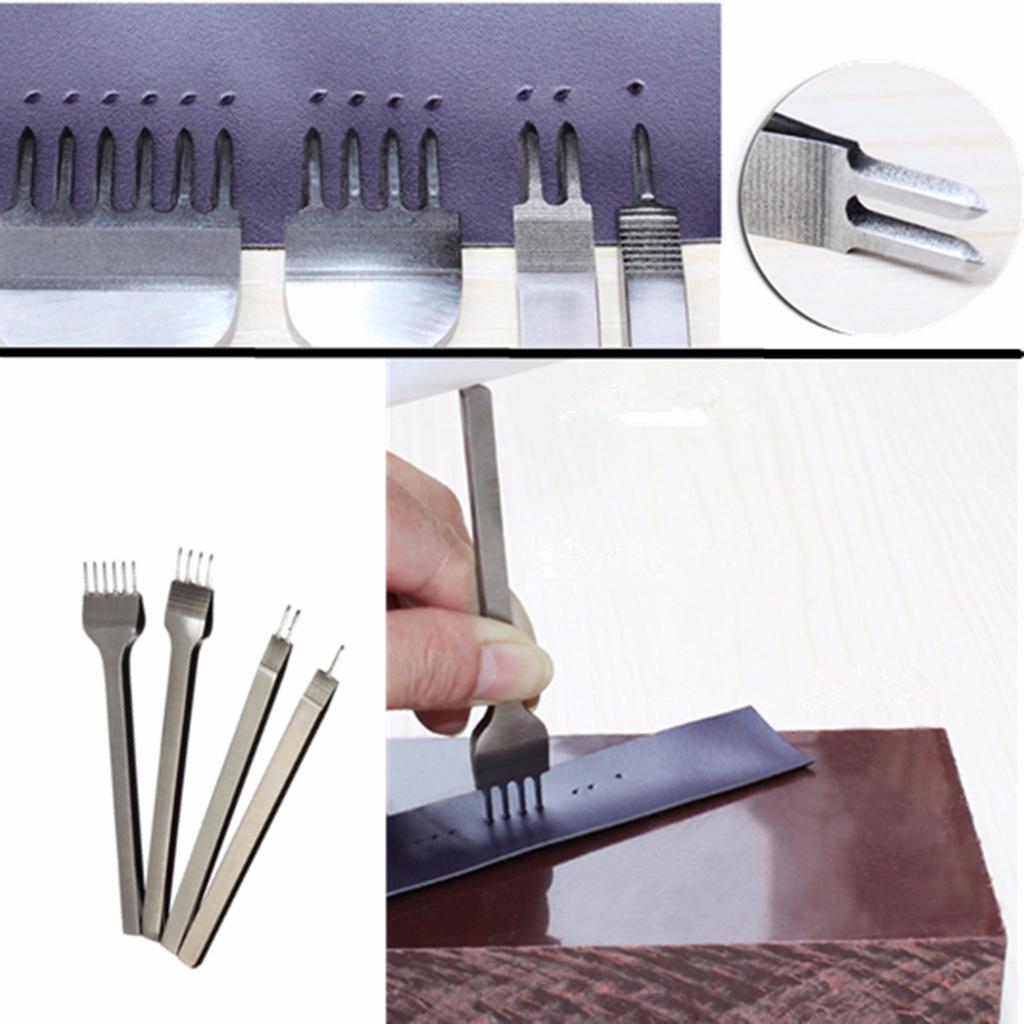 Buy 3/4/5/6mm Leather Craft Pricking Iron Diamond Stitching Chisel Hole Punch Tools at ...