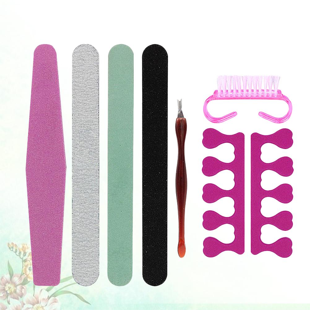 7 pcs Nail Art Tools Set Portable Practical Nail Polishing Nail Files ...