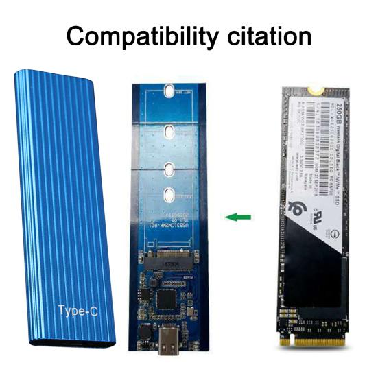 Buy Enclosure Internal Hard Drives 10Gbps High Speed M.2 NVME Portable ...