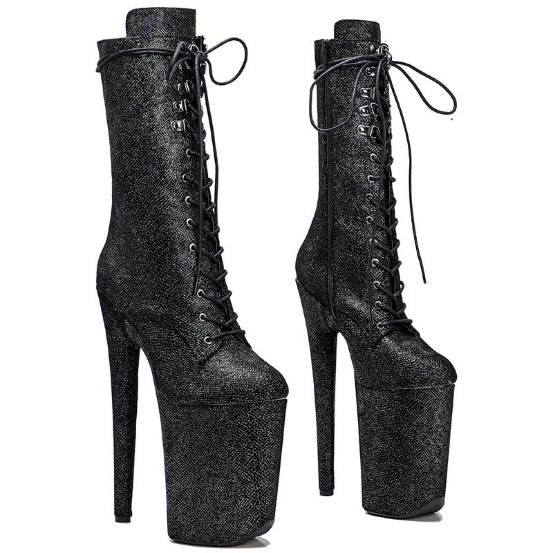 Buy 23Cm/9Inch Genuine Leather Platform Disco Party High Heels Pole ...