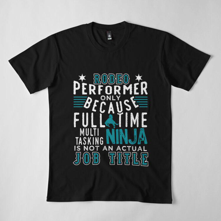Mens Premium T Shirt 200gsm Cotton Double Yarn Tees Rodeo Performer