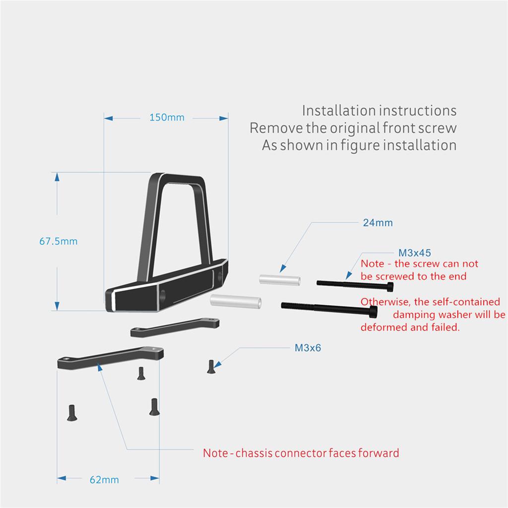 Buy RC Rock Crawler Front Bumper Protector for DJI RoboMaster S1 Parts ...