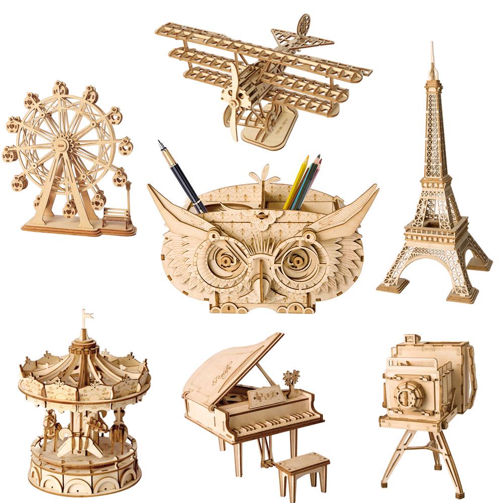 Buy DIY 3D Wooden Puzzle Toys Assembly Model Toys at affordable prices ...