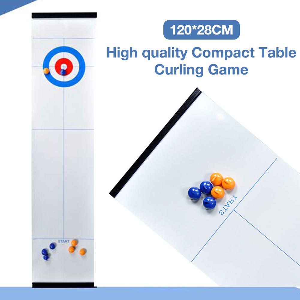 Buy 120*28CM Foldable Table Mini Curling Ball Tabletop Curling Game ...