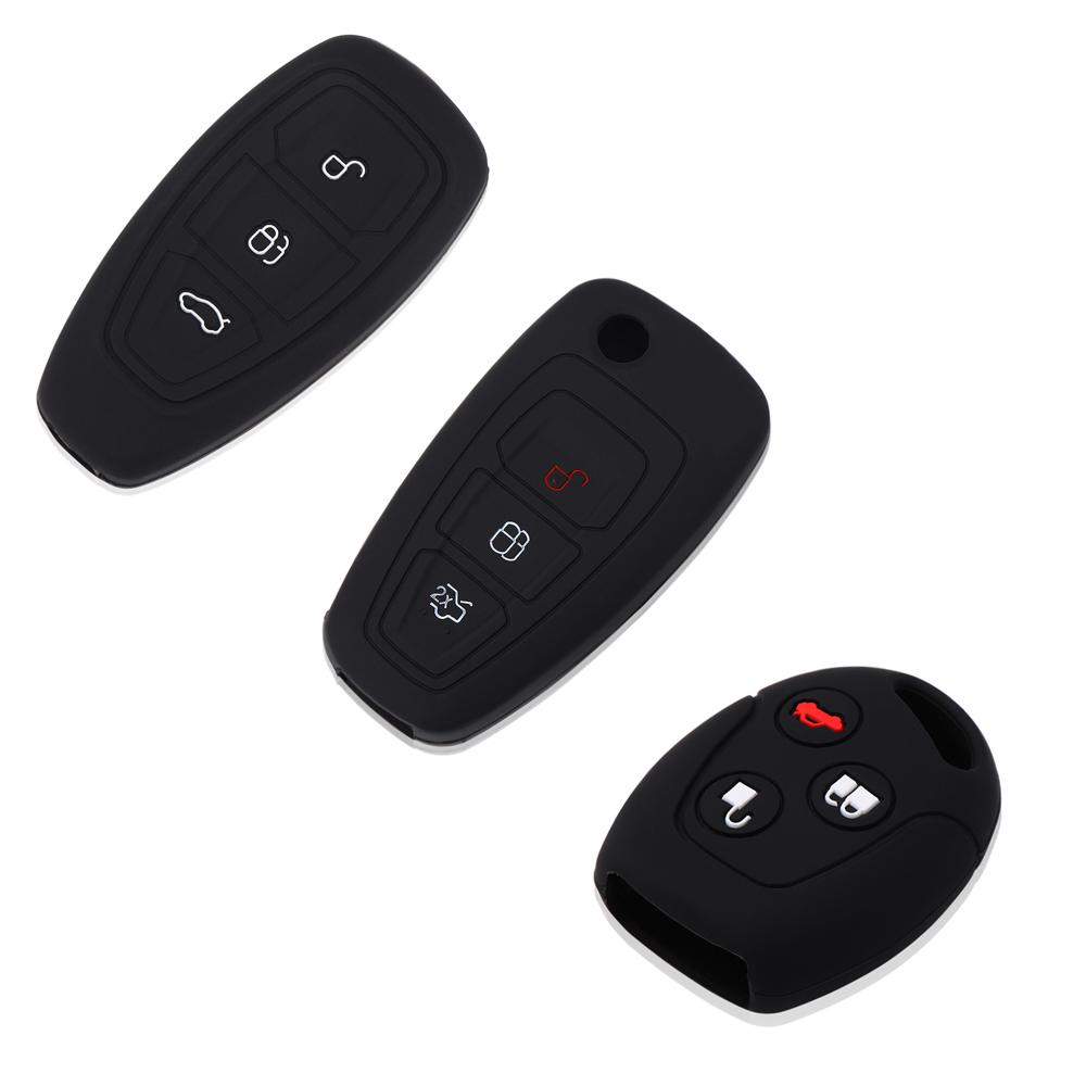 3 Buttons Remote Silicone Car Fob Key Case Cover For Ford Focus 2 3 4 ...