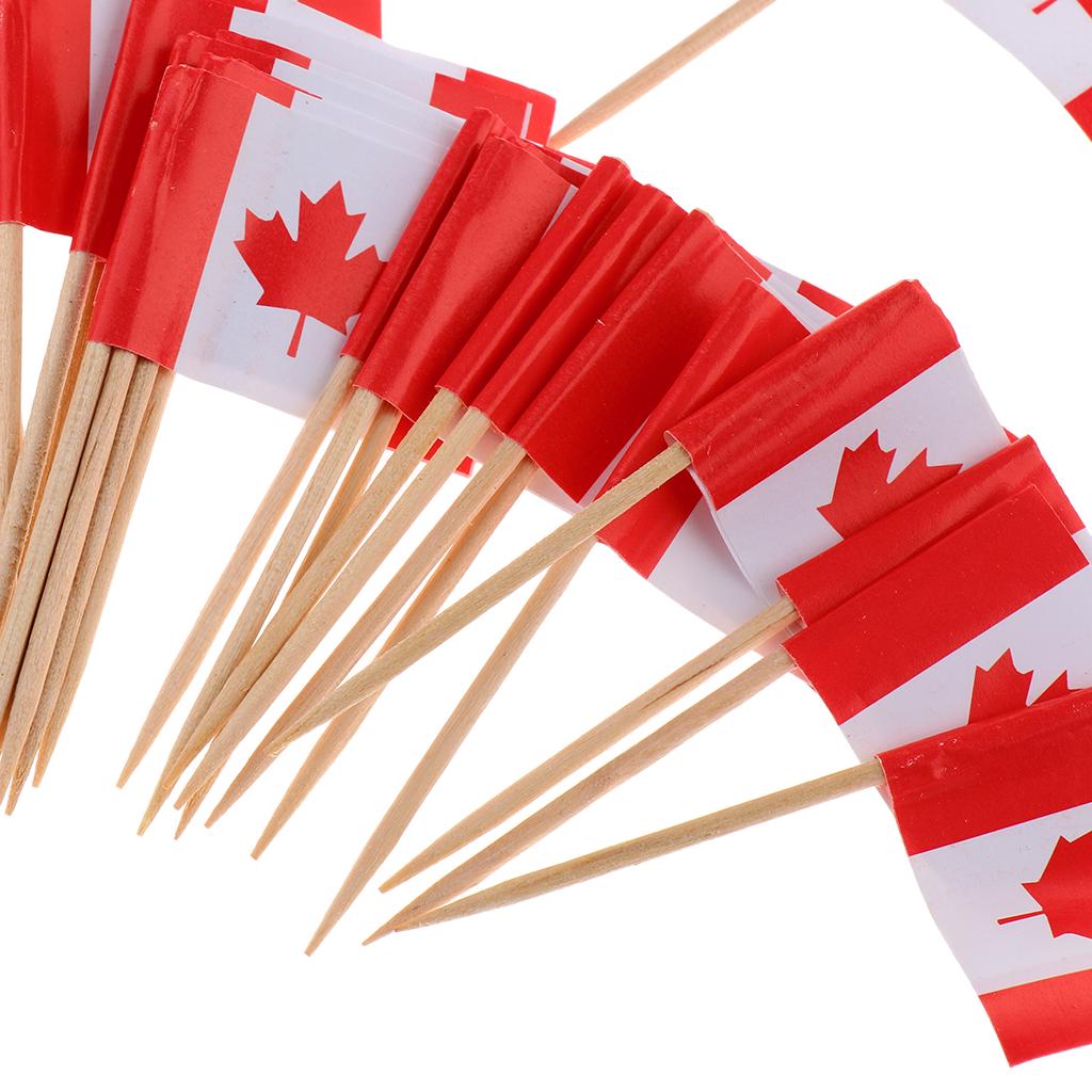 Cheap 100 Pieces Decorative Flag Toothpicks Party Food Decorations ...