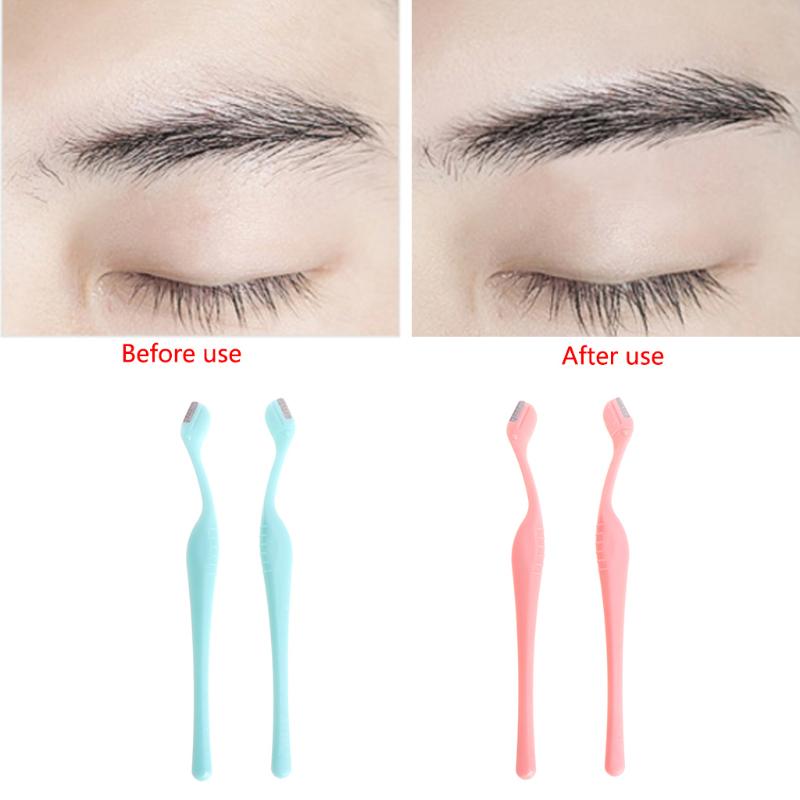Buy 2 Pcs Safe Small Size Eyebrow Razor Trimmer Knife Lip Hair Remover ...