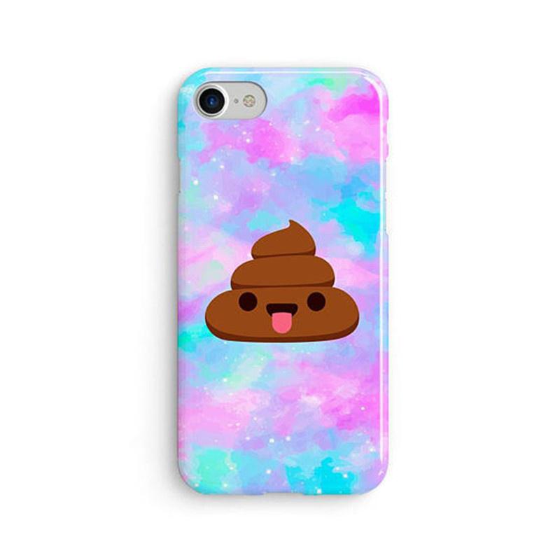 Buy Poo Emoji Space iPhone 4 5 6 7s Plus 8 X Case Samsung Galaxy S6 S7 ...