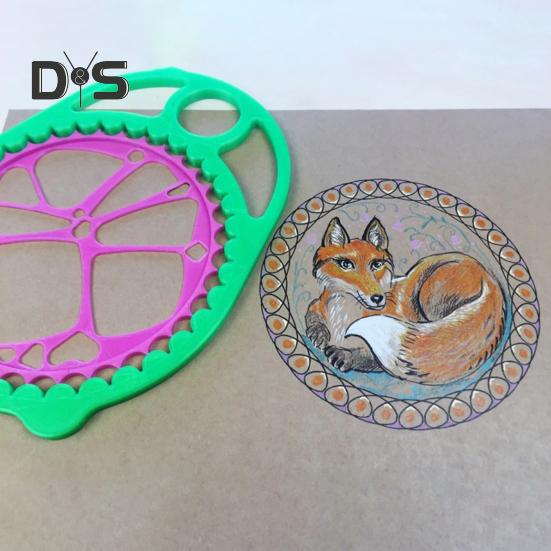 Spiral Art Gear Geometric Ruler Painting Tool Spiral Circle Template ...