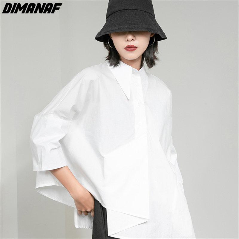 Dimanaf 2023 Летняя стильная блузка больших размеров, повседневная ...