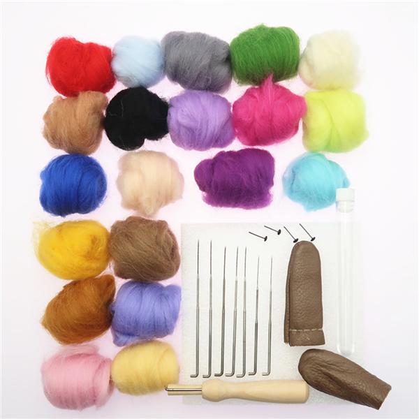 Buy 1pcs Wool Roving Fiber Starter Kit Knitting Yarn Wool Felting ...