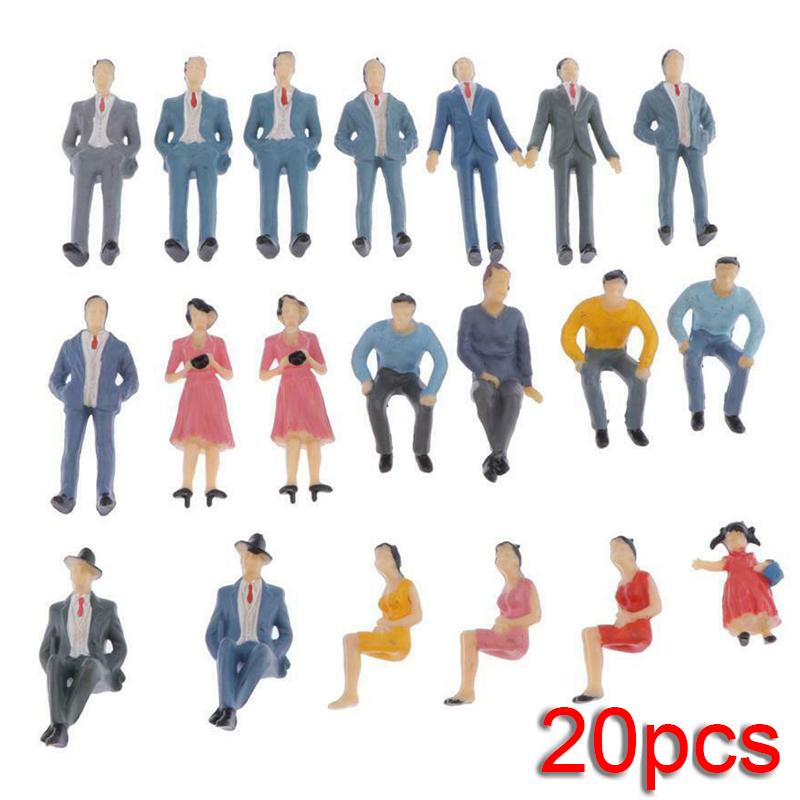 Buy Newest 20 Pcs Scale 1:30 Model Figure People Passenger Train Layout ...