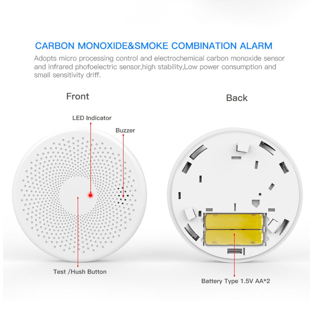 Buy AUBESS Smart WiFi Smoke & Carbon Monoxide Composite Home Fire ...
